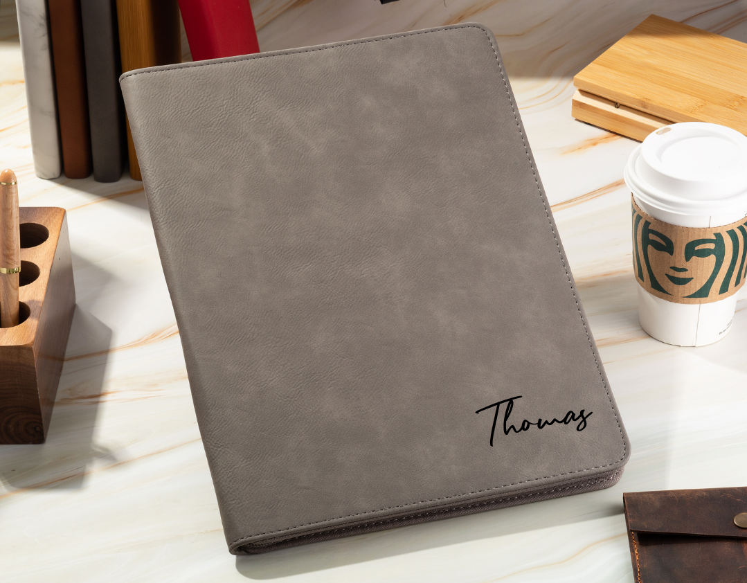 Big Size Personalized Portfolio – Zipper Portfolio with Logo - Josheph ...